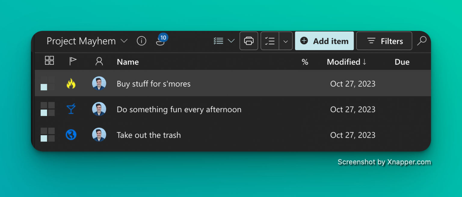 Sorting Priority Matrix items in list mode - Priority Matrix Help