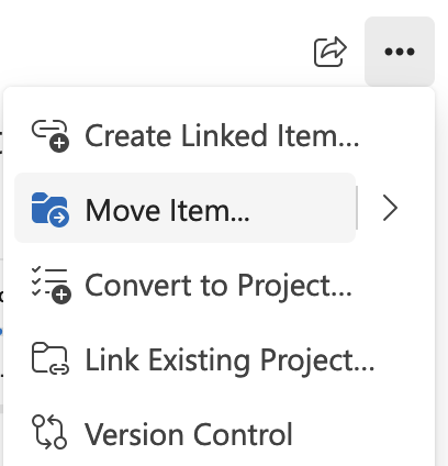 Moving an item to another project - Priority Matrix Help