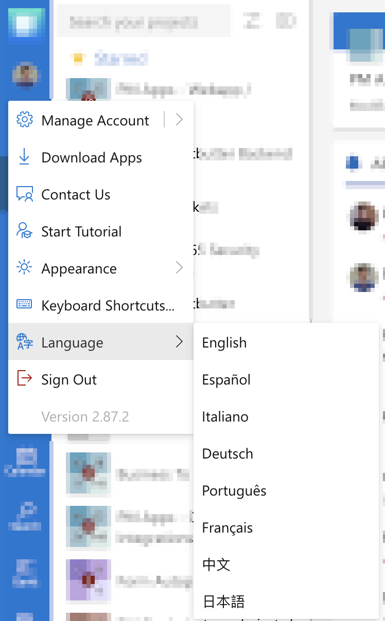 Changing the Language in Priority Matrix - Priority Matrix Help