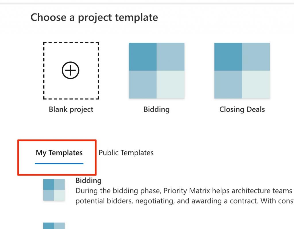 Creating and Sharing Custom Templates - Priority Matrix Help