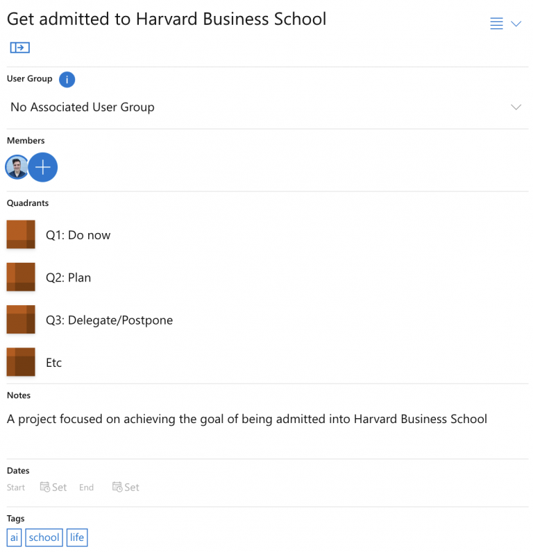 How to customize a Priority Matrix project: Quadrants, Colors, Notes ...