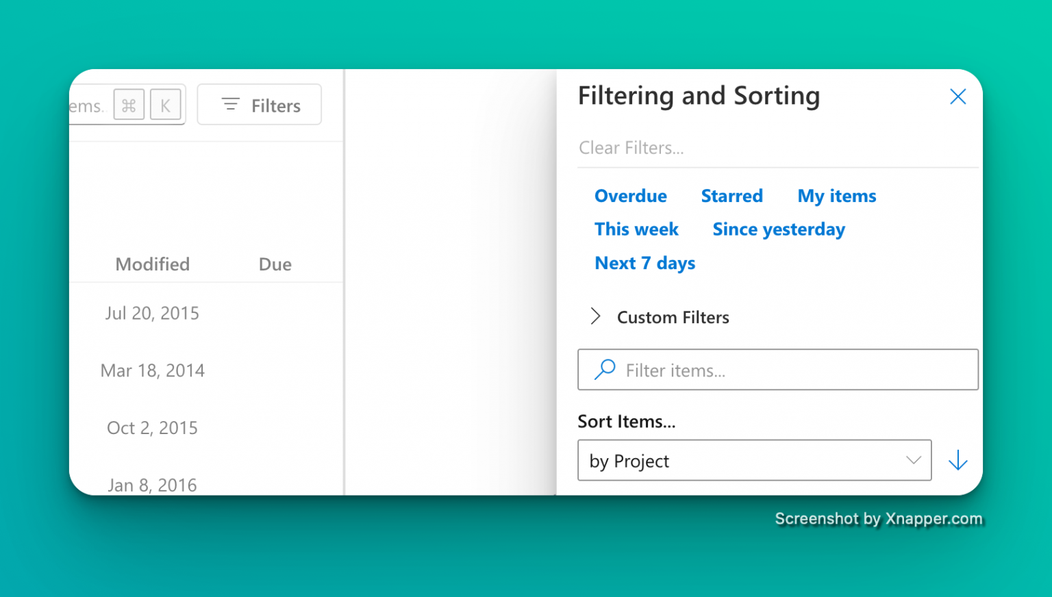 Sorting Items by Project - Priority Matrix Help