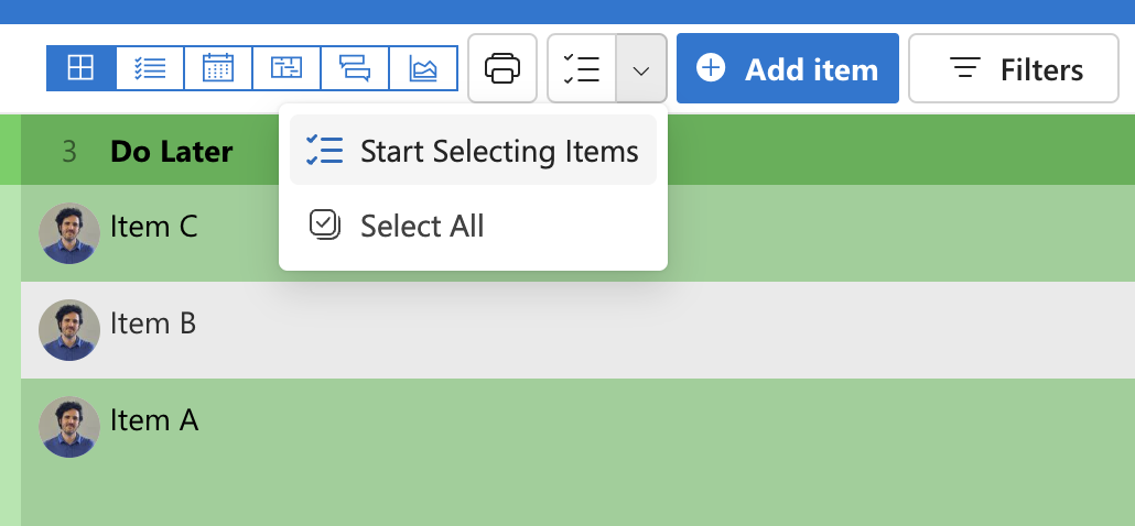 Editing Multiple Items At The Same Time Priority Matrix Help 5085